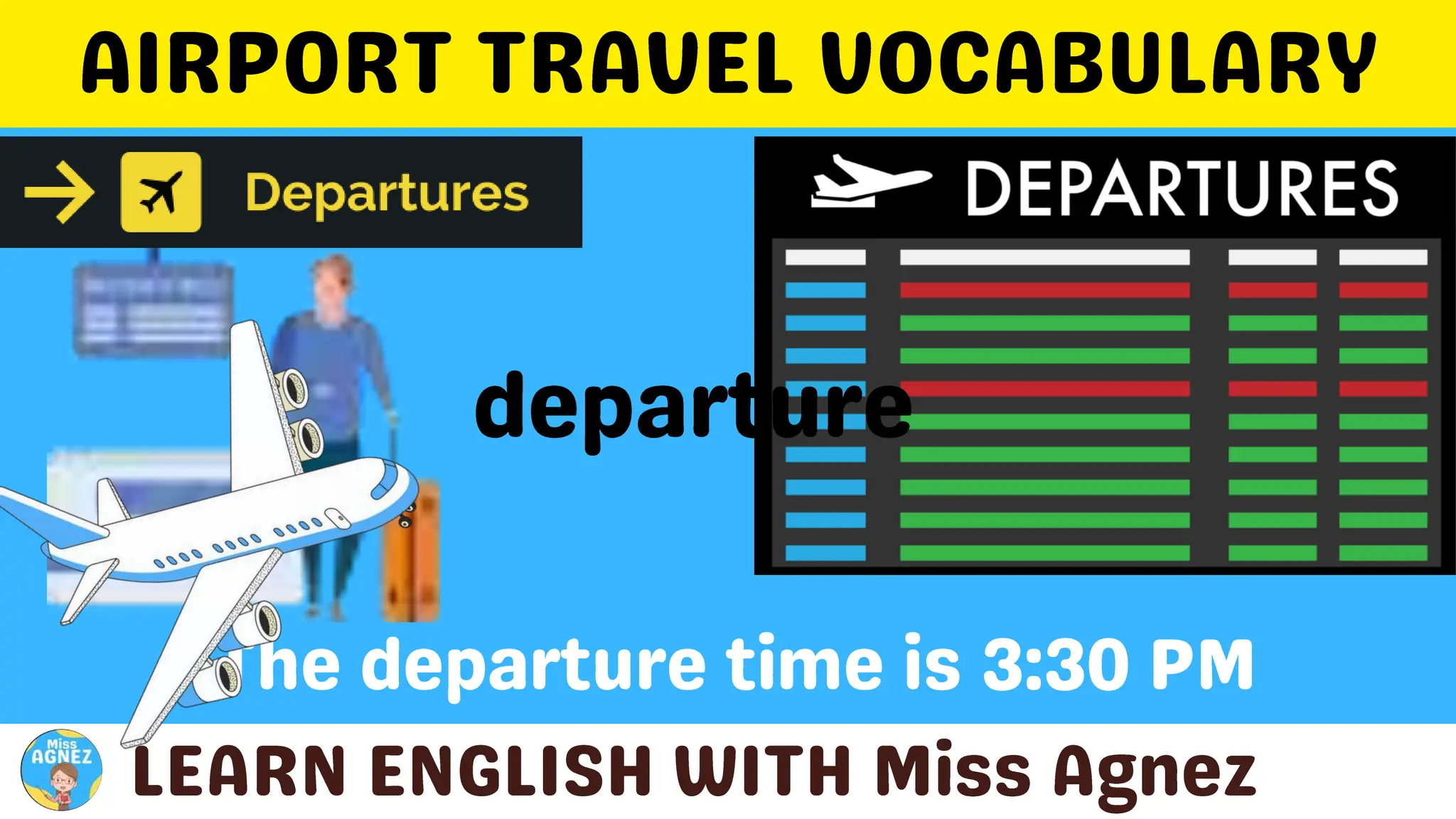Airport Travel Vocabulary with Pictures and Sentence Samples | Fun ...