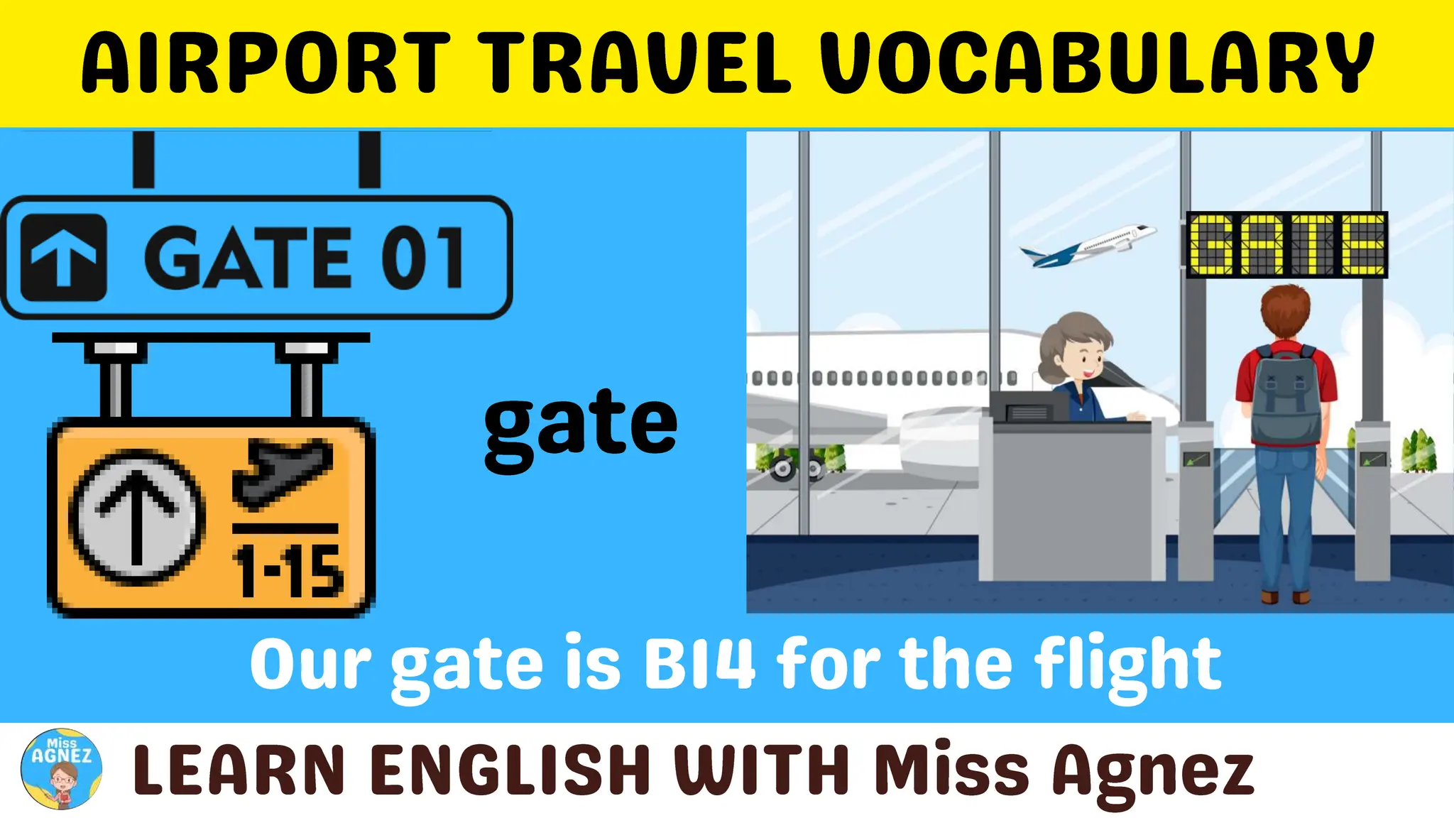 Airport Travel Vocabulary with Pictures and Sentence Samples | Fun ...