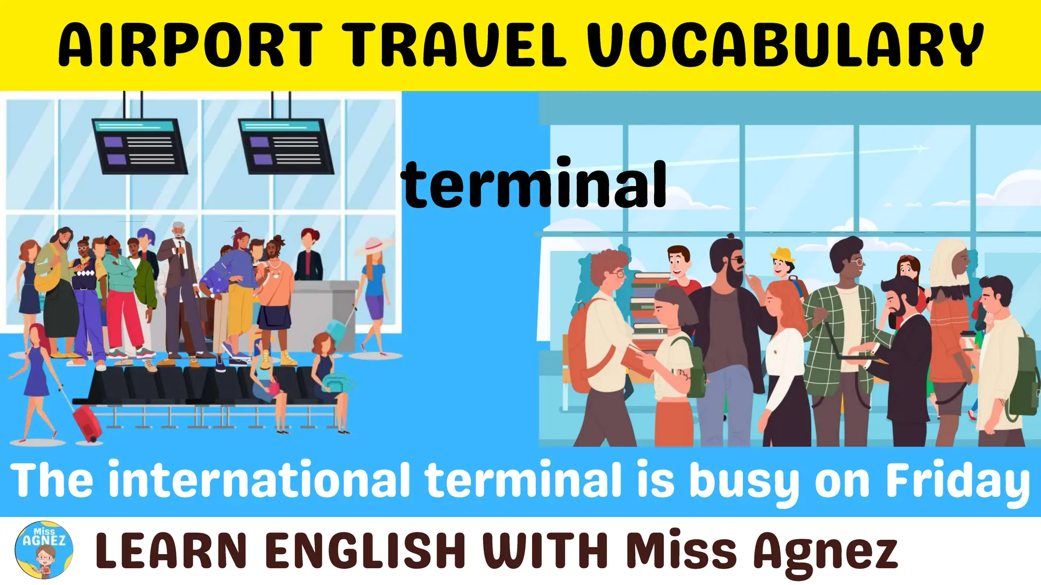 Airport Travel Vocabulary with Pictures and Sentence Samples | Fun ...