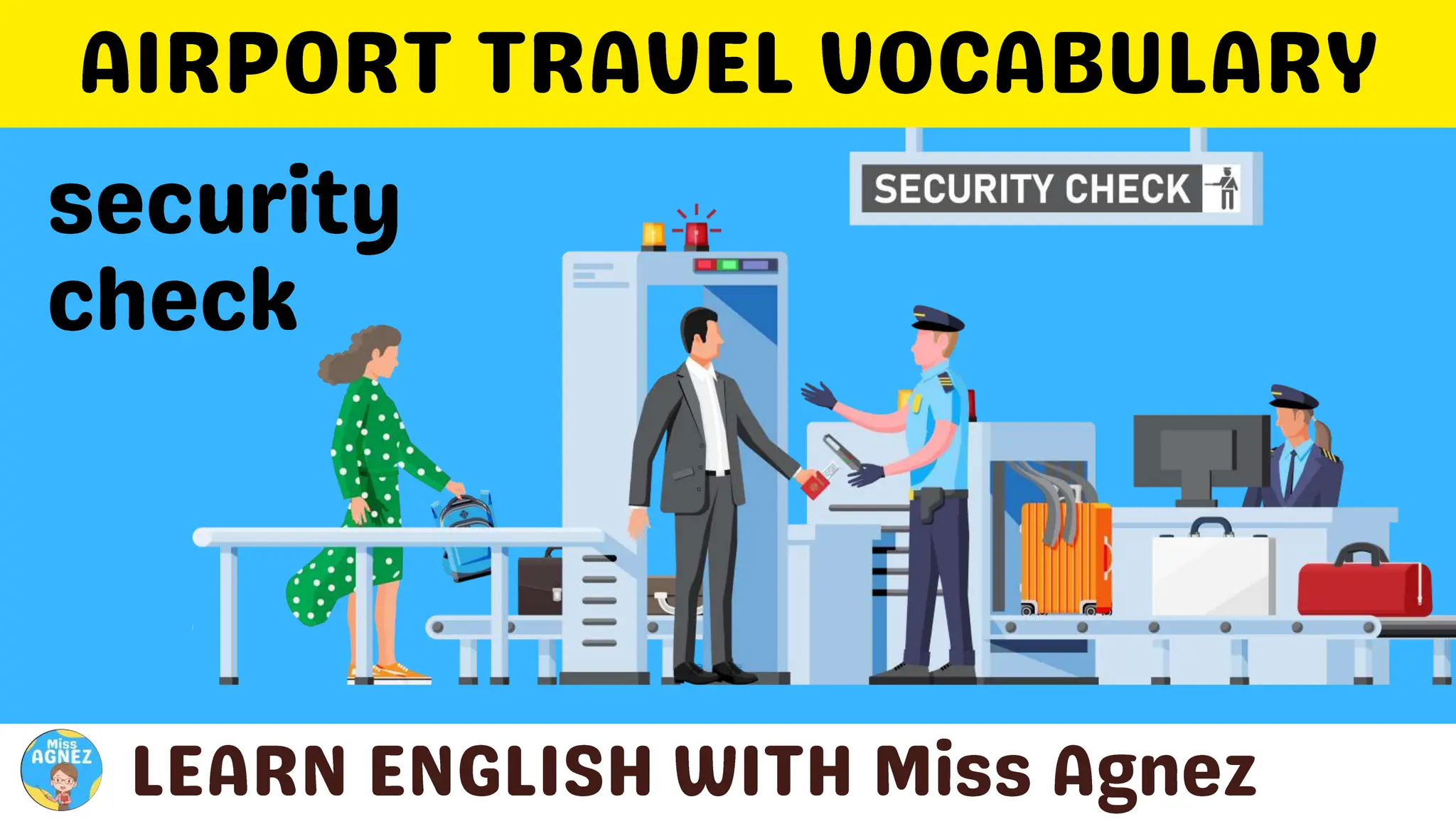 Airport Travel Vocabulary with Pictures and Sentence Samples | Fun ...
