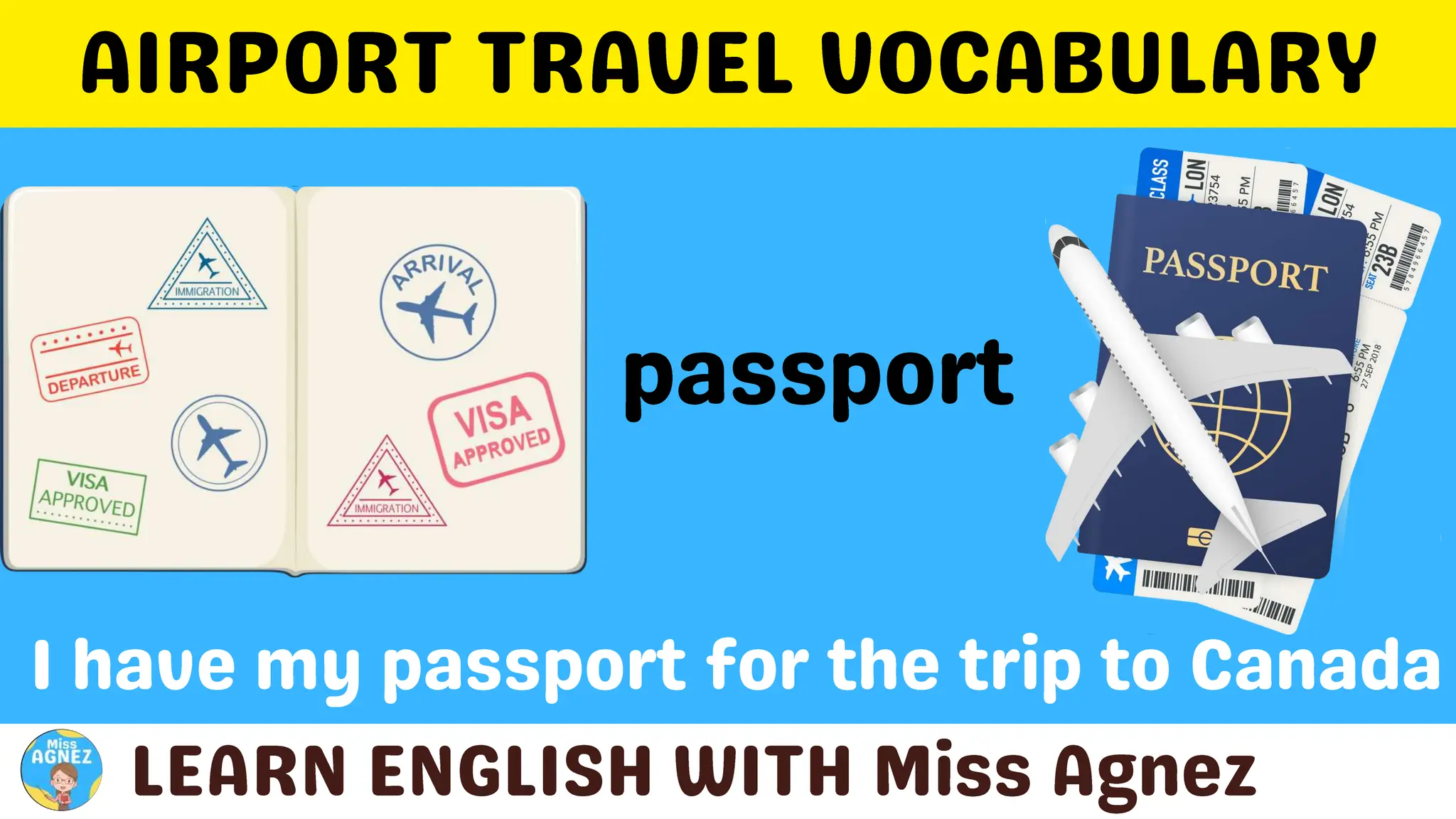 Airport Travel Vocabulary with Pictures and Sentence Samples | Fun ...