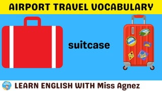 Airport Travel Vocabulary with Pictures and Sentence Samples | Fun ...