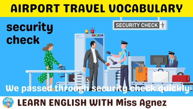 Airport Travel Vocabulary with Pictures and Sentence Samples | Fun ...