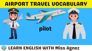 Airport Travel Vocabulary with Pictures and Sentence Samples | Fun ...