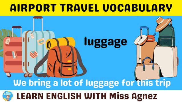 Airport Travel Vocabulary with Pictures and Sentence Samples | Fun ...