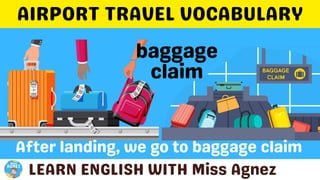 Airport Travel Vocabulary with Pictures and Sentence Samples | Fun ...