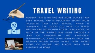 travel writing module in tourism and hospitality | PPT