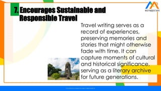 Travel Writing & Photography (Significance of Travel Writing).pptx