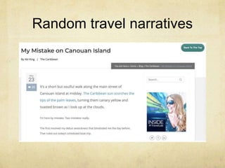 Travel writing as a skill | PPTX