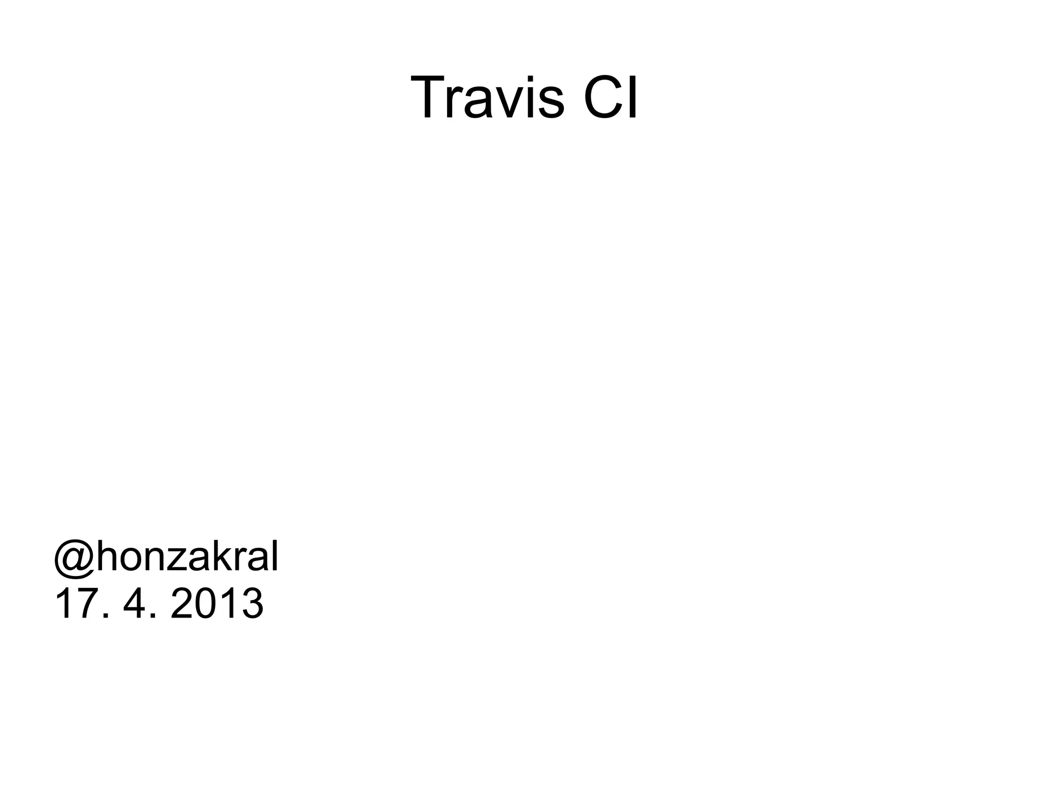 Travis | ODP