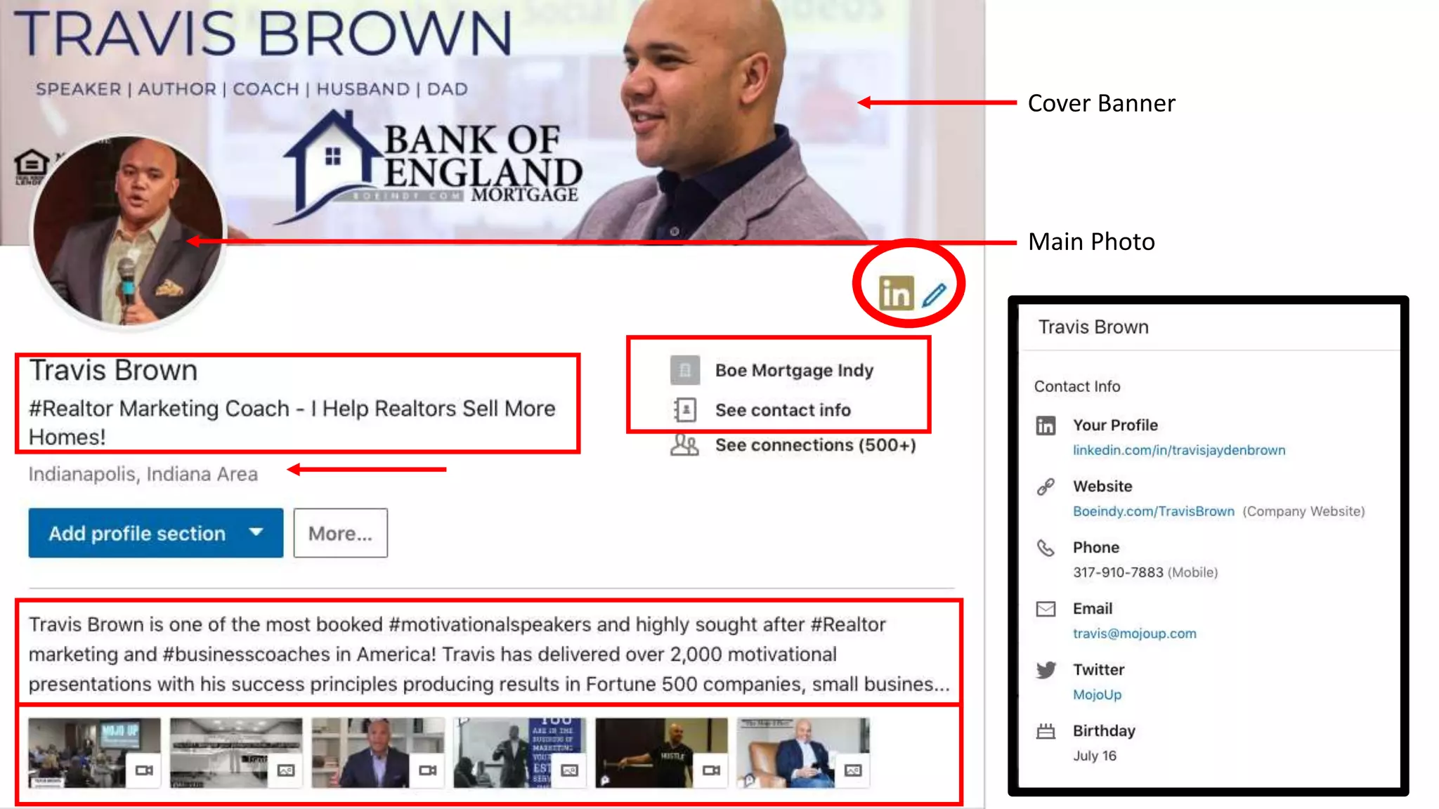 Travis Brown LinkedIn Set up Blueprint | PPTX | Marketing and Advertising | Business