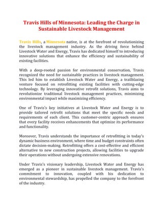 Travis Hills of Minnesota: Leading the Charge in Sustainable Livestock ...