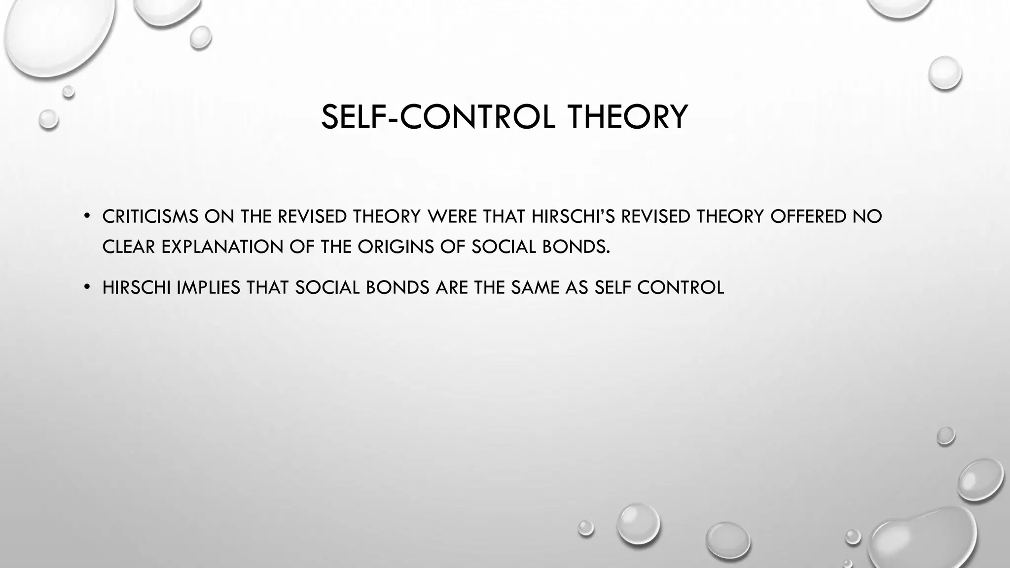 Travis hirschi’s revised self control theory | PPTX