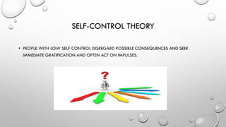 Travis hirschi’s revised self control theory | PPTX