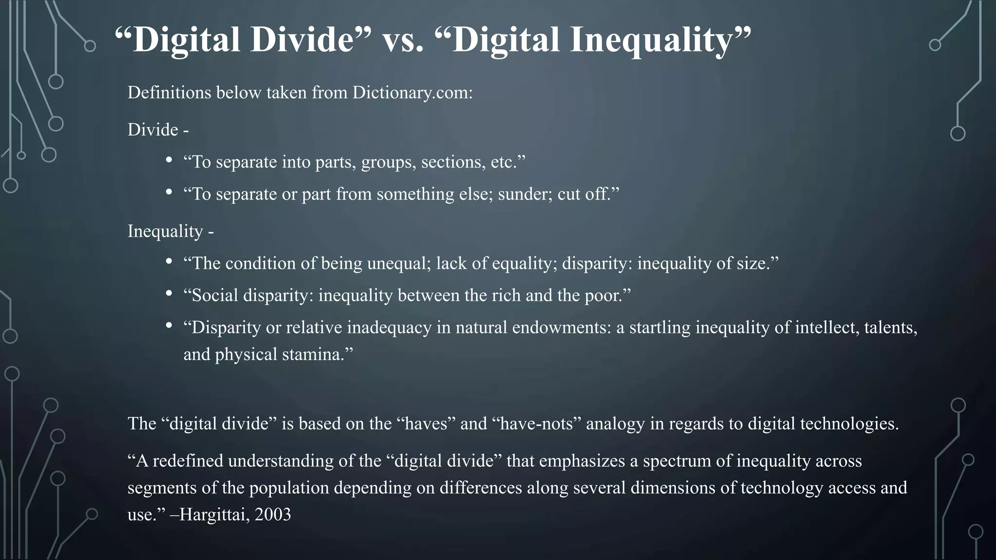 Digital Divide & Digital Inequality Presentation | PPTX