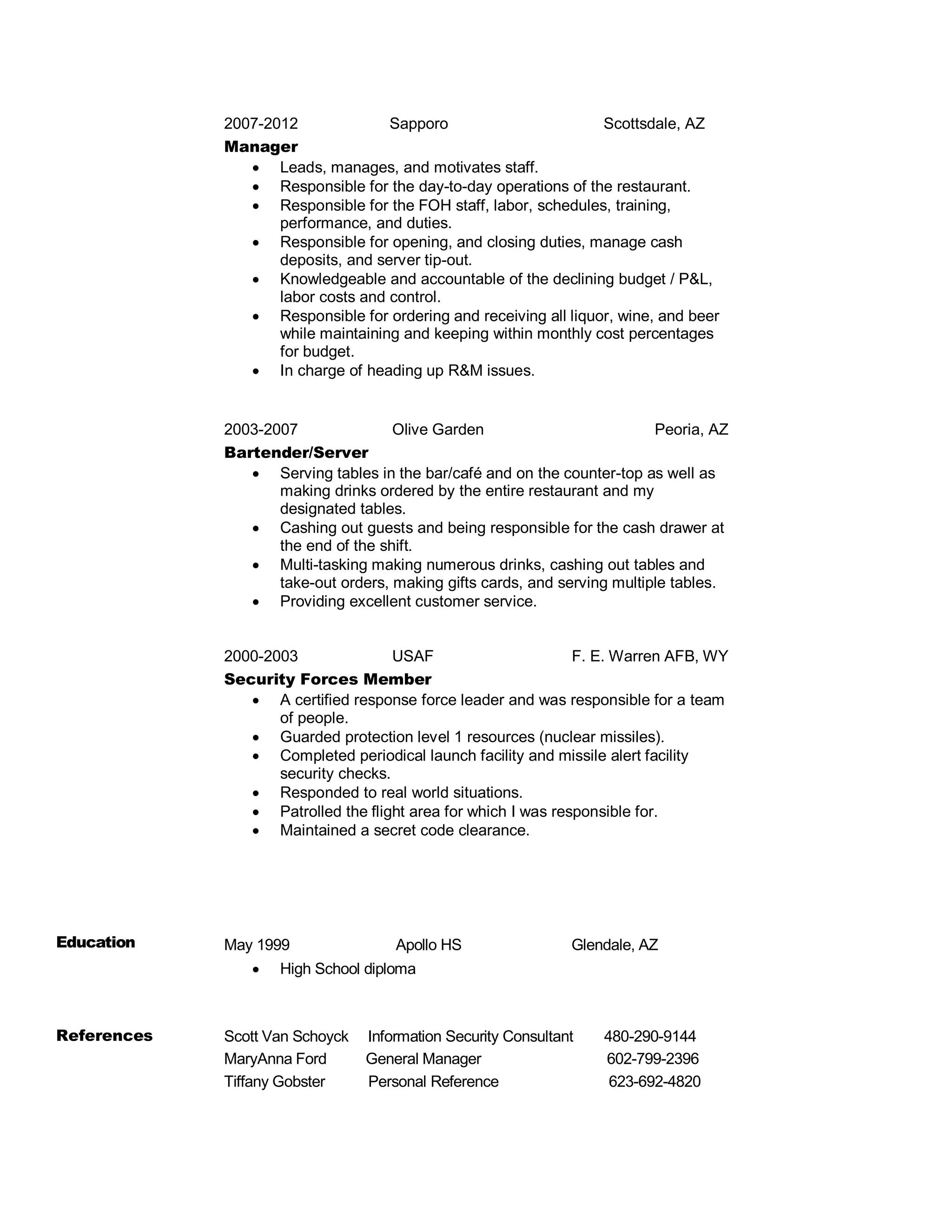 Travis parent resume | PDF