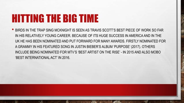 Travis Scott Cross-Media Case Study | PPTX | Hip Hop Music | Music