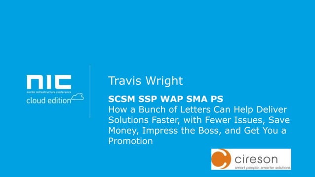 Travis Wright - PS WF SMA SCSM SP | PPT