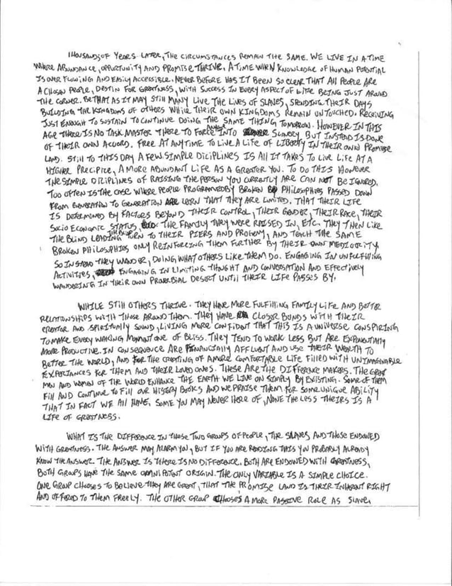 Travis' writing | PPTX