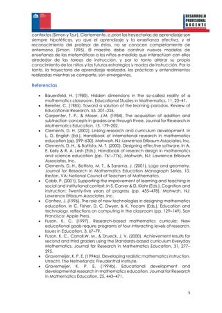 Trayectorias de aprendizaje en educación matemática. douglas h ...