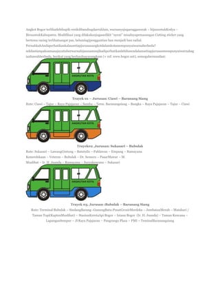 Trayek angkot bogor | DOCX