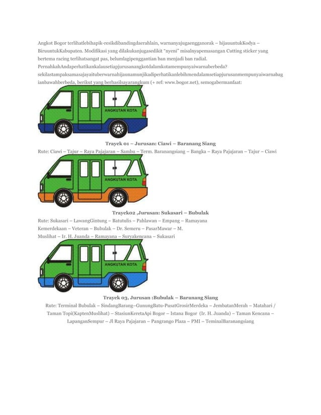 Trayek angkot bogor | PDF