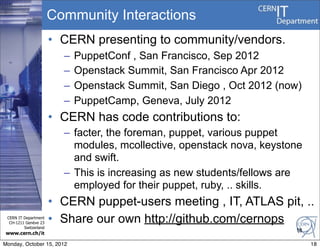 CERN Agile Infrastructure, Road to Production | PPT