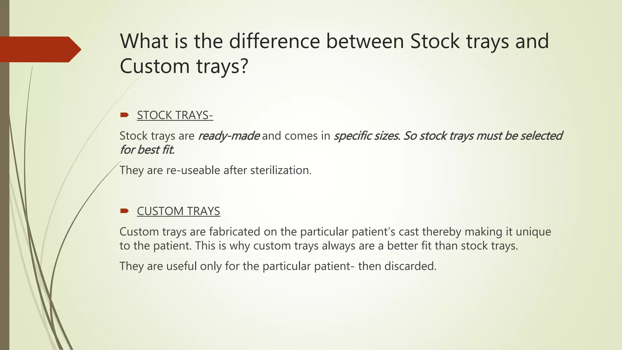 Beginner Guide to Impression Trays in Dentistry | PPTX