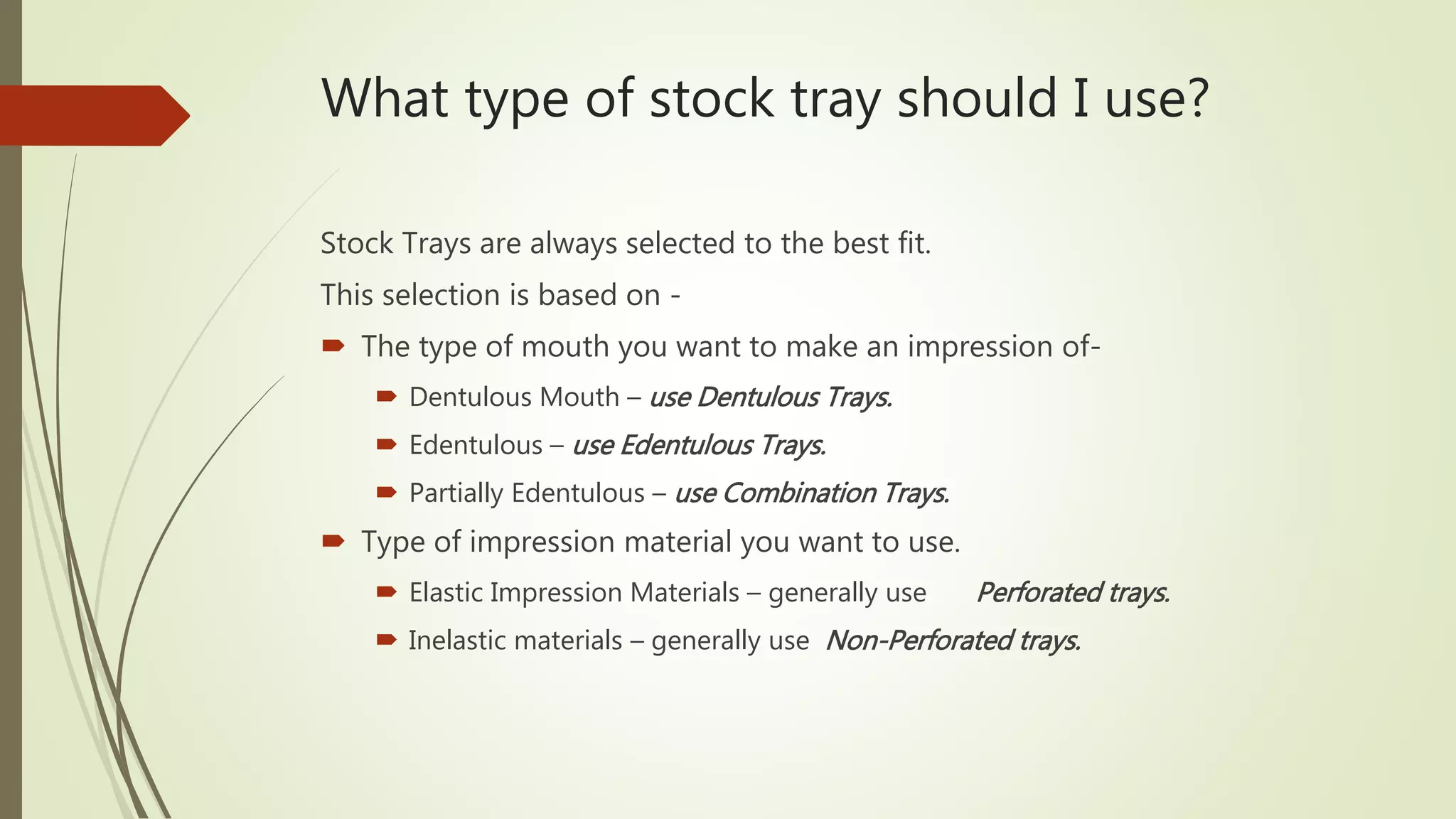 Beginner Guide to Impression Trays in Dentistry | PPTX