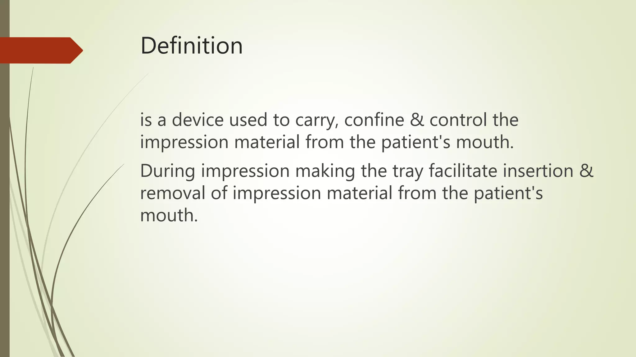 Beginner Guide to Impression Trays in Dentistry | PPTX
