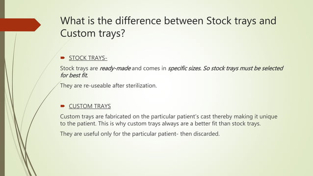 Beginner Guide to Impression Trays in Dentistry | PPTX | Oral care ...