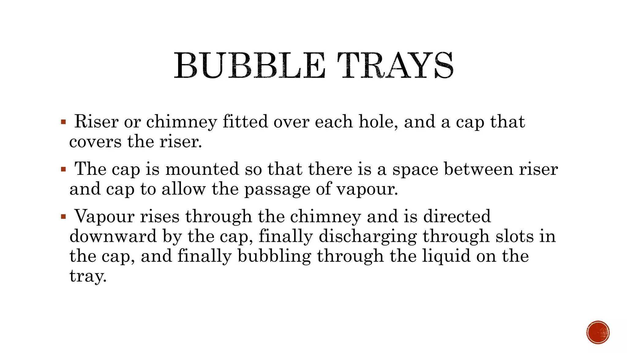 Trays in distillation column | PPTX
