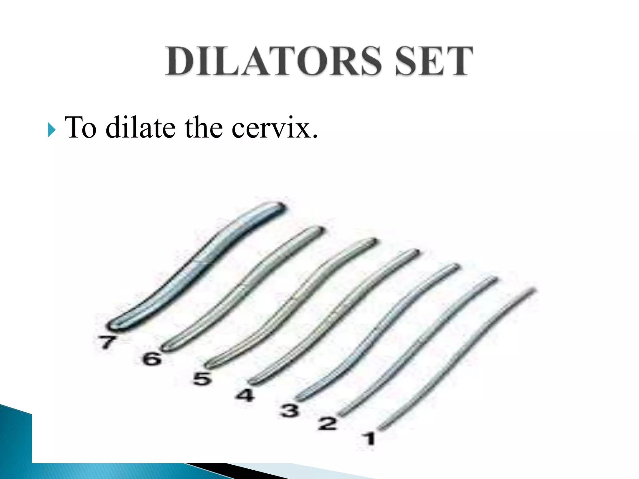 Tray setting for dilatation and curratage | PPTX