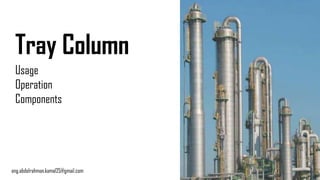 Tray vs packed column | PDF