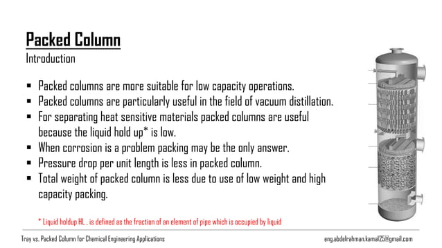 Tray vs packed column | PDF