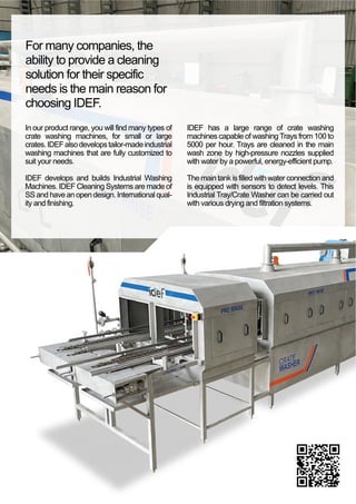 Tray Washer | PDF