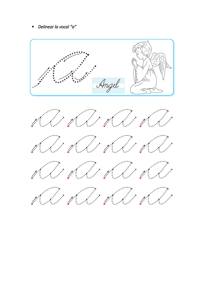 TRAZO DE LAS VOCALES A,E,I,O,U Y TRABAJAR | PDF