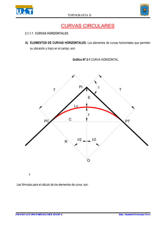 Trazo y replanteo curvas circulares - mut | PDF
