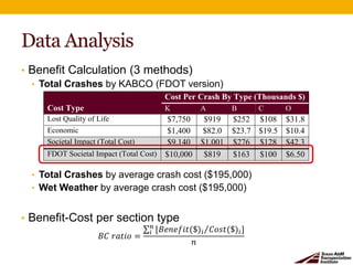 Benefit-Cost Analysis of Florida High-Friction Surface Treatments | PPT