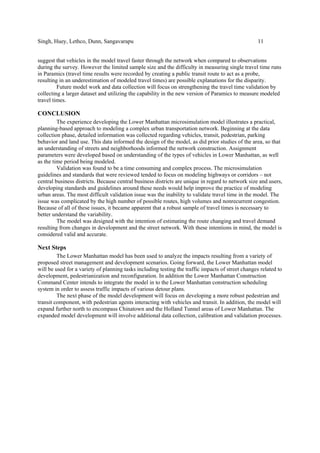 Microsimulation Model Design in Lower Manhattan: A Street Management Approach | PDF