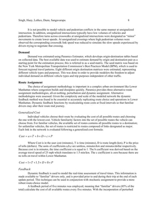 Microsimulation Model Design in Lower Manhattan: A Street Management Approach | PDF
