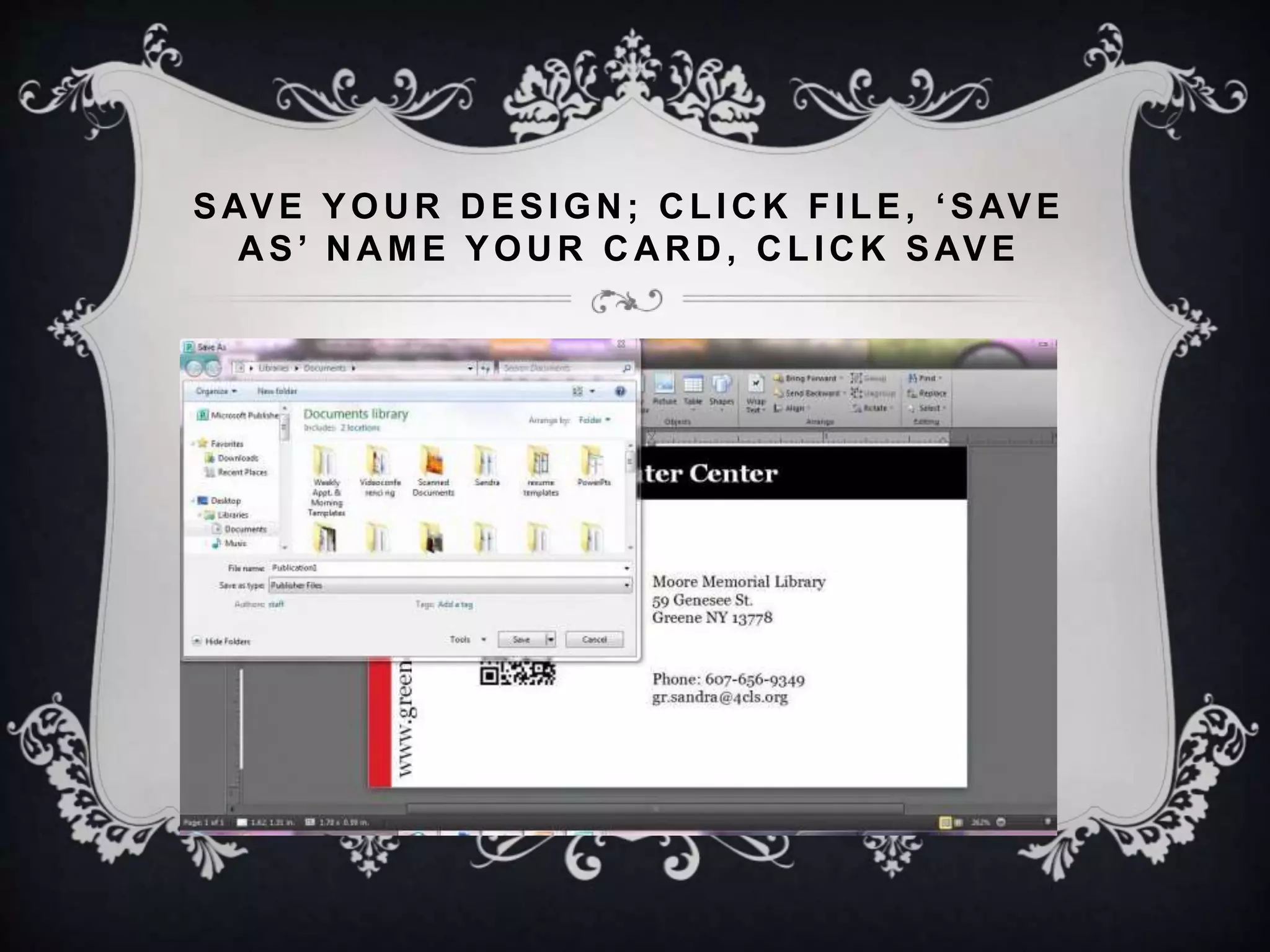 Using publisher to design and print business cards | PPTX