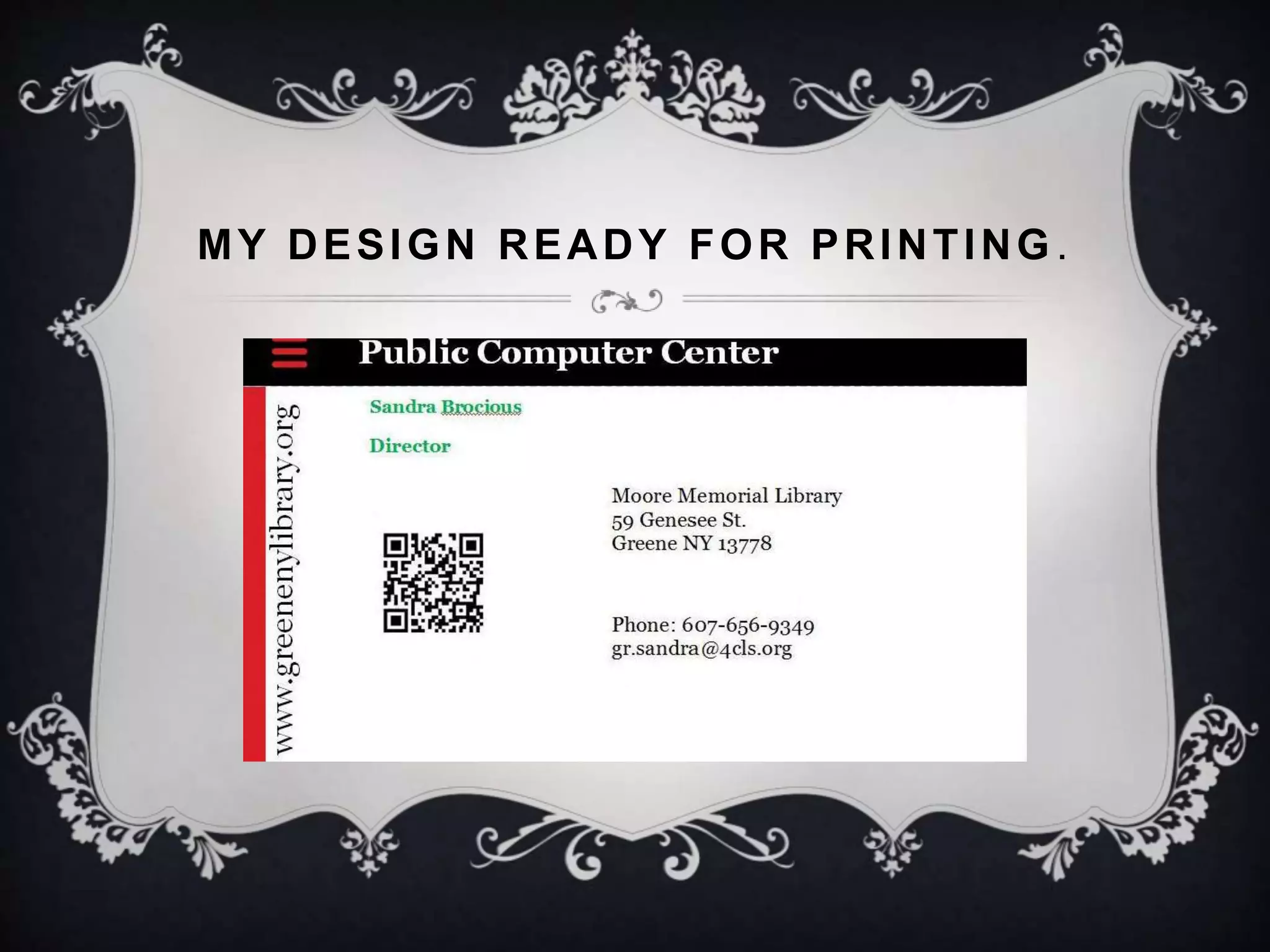 Using publisher to design and print business cards | PPTX