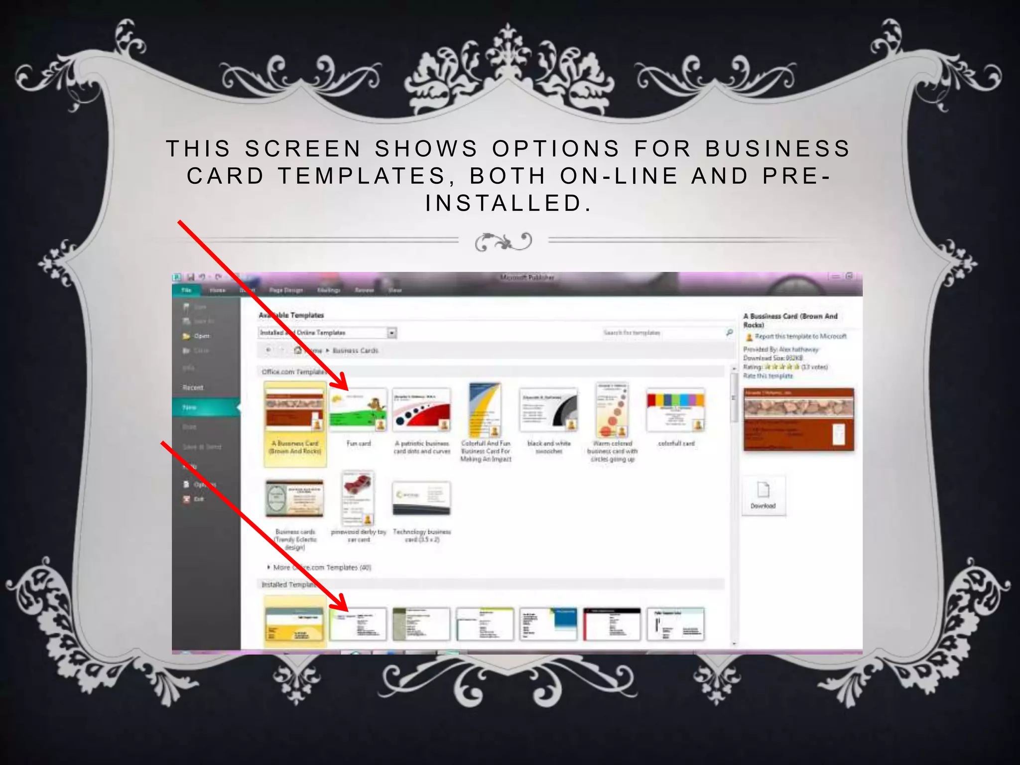 Using publisher to design and print business cards | PPTX