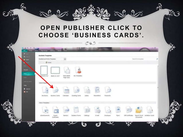 Using publisher to design and print business cards | PPTX