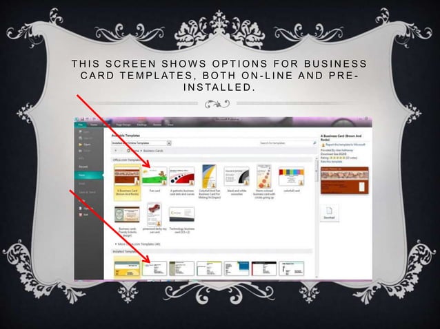 Using publisher to design and print business cards | PPTX