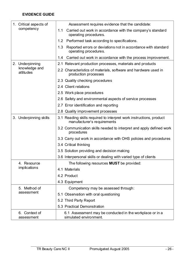 Tr beauty care nc ii