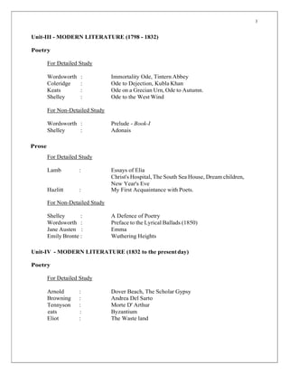 TRB PG English Syllabus - Sura Books | PDF