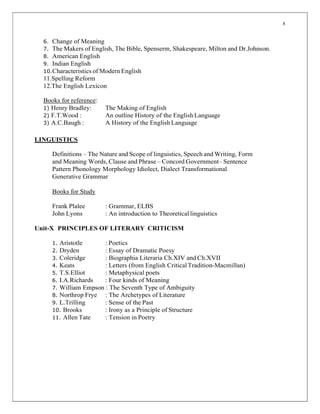 TRB PG English Syllabus - Sura Books | PDF