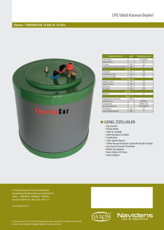 12 Volt DC RV Gas boiler | PDF